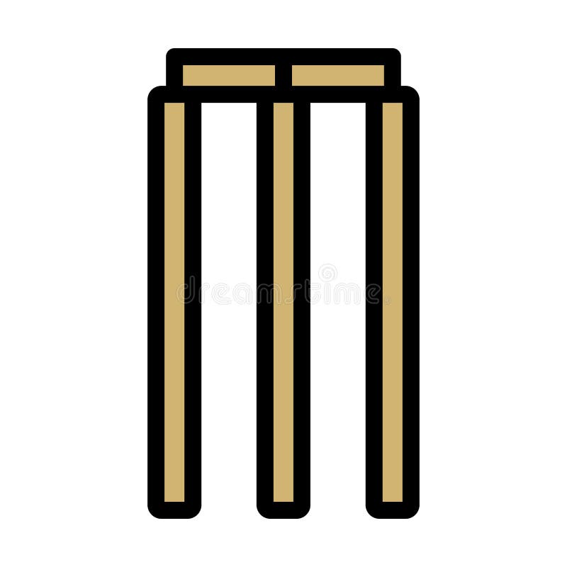 Cricket Wicket Icon stock vector. Illustration of closeup - 235741298
