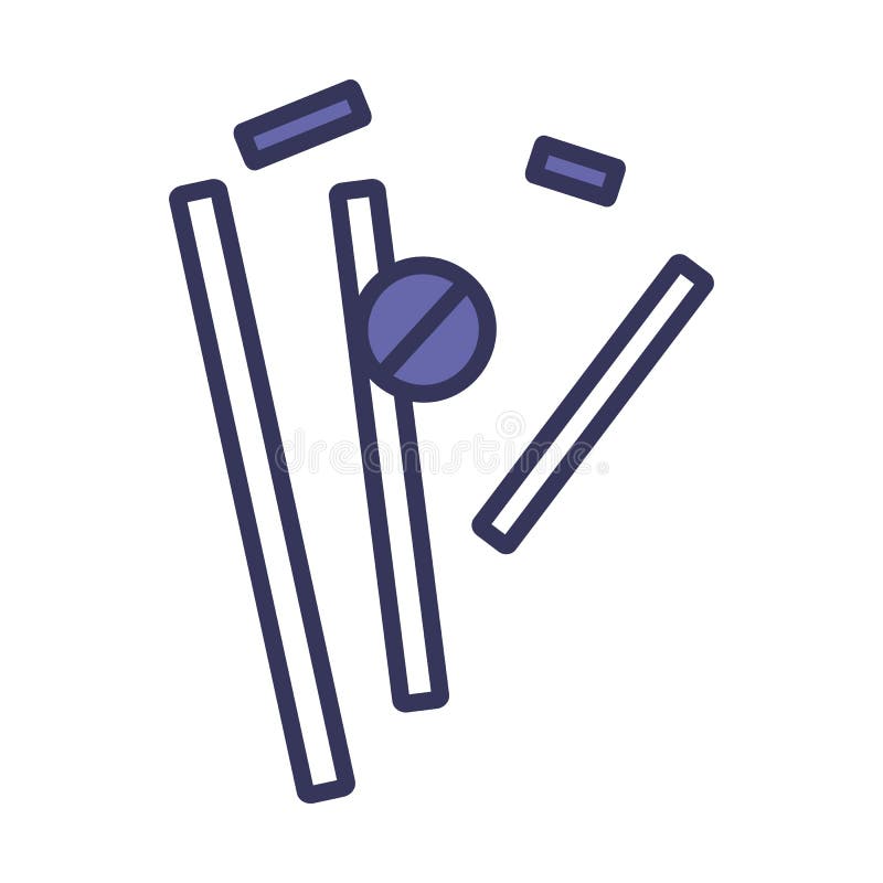 Cricket Wicket Icon stock vector. Illustration of outline - 239693495