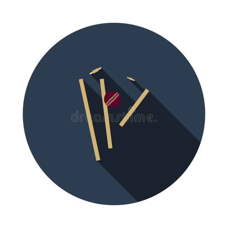 Cricket Stadium Icon stock vector. Illustration of pitch - 200002497