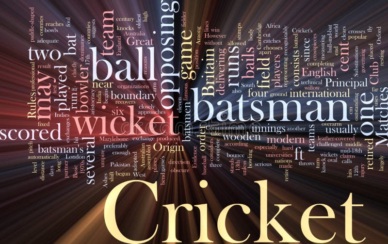 Cricket word cloud stock illustration. Illustration of india - 10082773