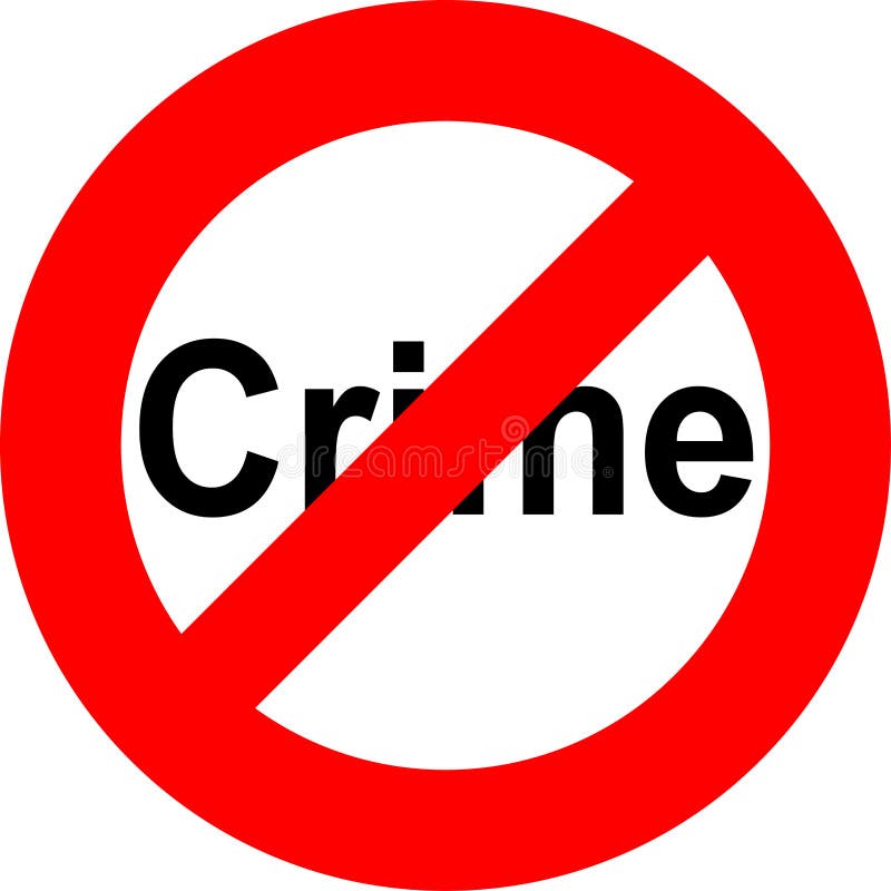 Crime banned sign - vector stock vector. Illustration of crime - 109543529