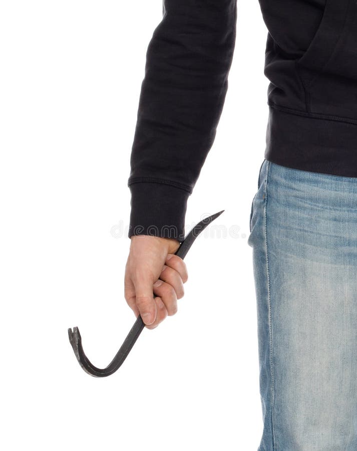 Criminal Burglar Man Mask Holding Crowbar Stock Photos - Download 212 ...