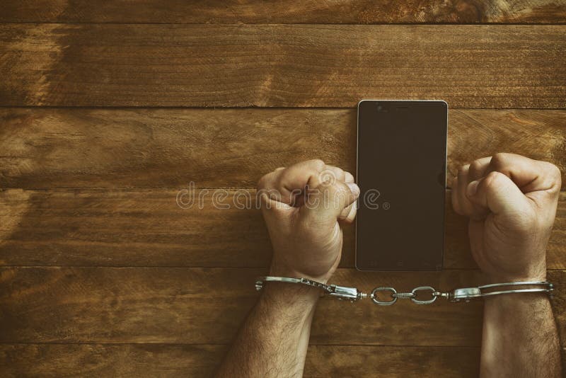 Crime Concept in the Network Using a Smartphone Stock Photo - Image of ...