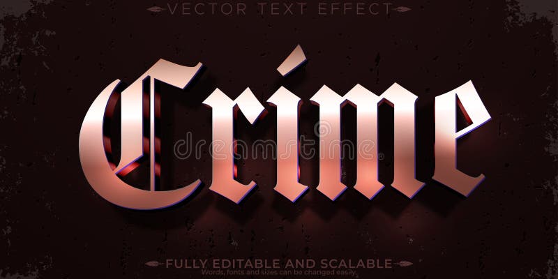 Crime Editable Text Effect, Editable Metal and Hardcore Text Style ...