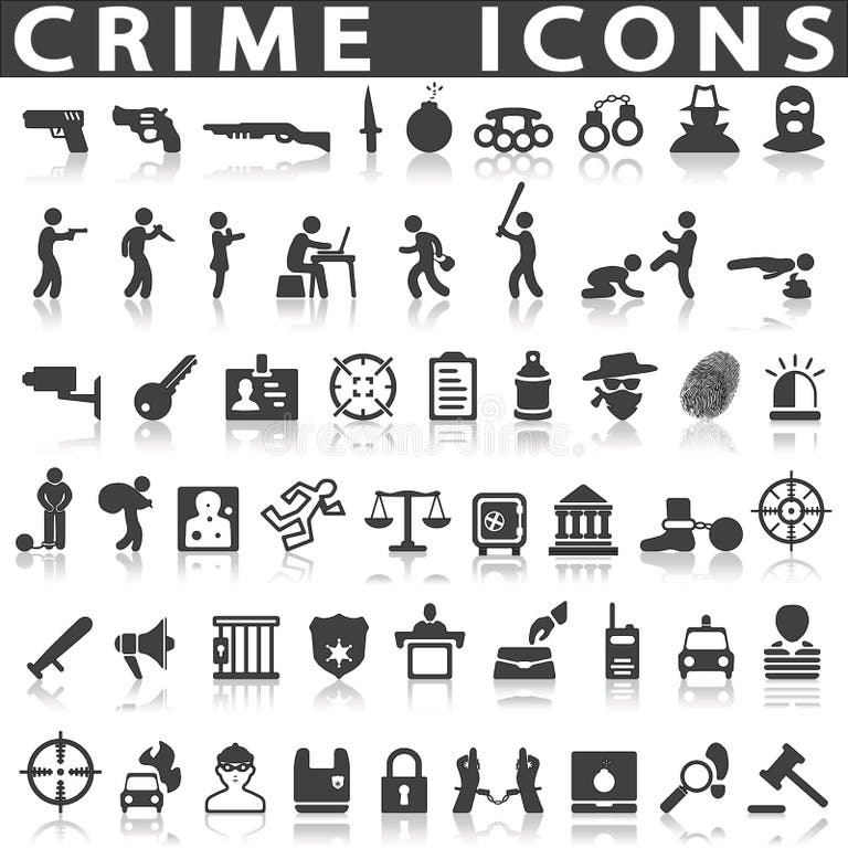 Crime Icons Stock Illustrations – 26,268 Crime Icons Stock ...