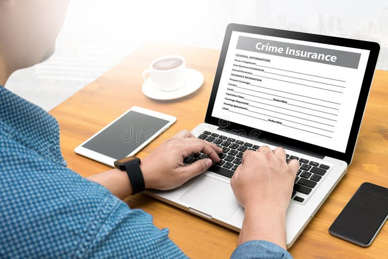 Crime Insurance Application Form Information Business Stock Image ...