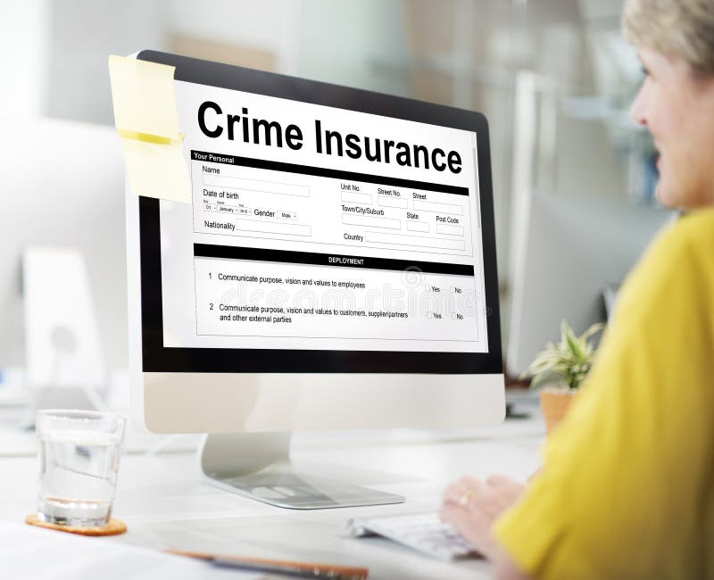 Criminal Records Insurance Form Graphic Concept Stock Image - Image of ...