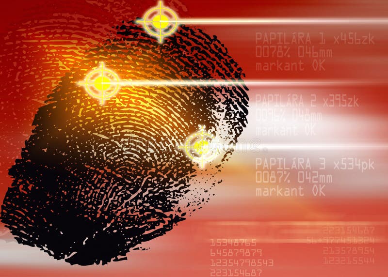 Crime Scene - Biometric Security Scanner - Identification Stock ...