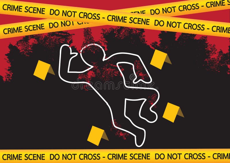 Crime Scene Danger Tapes Illustration Stock Vector - Illustration of ...