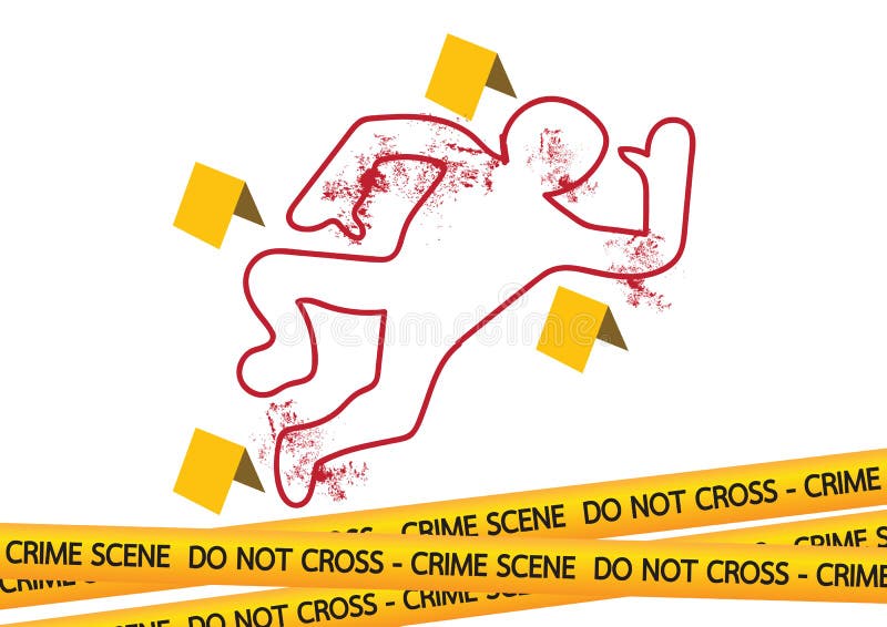 Crime Scene Colored Cartoon Stock Vector - Illustration of inspector ...