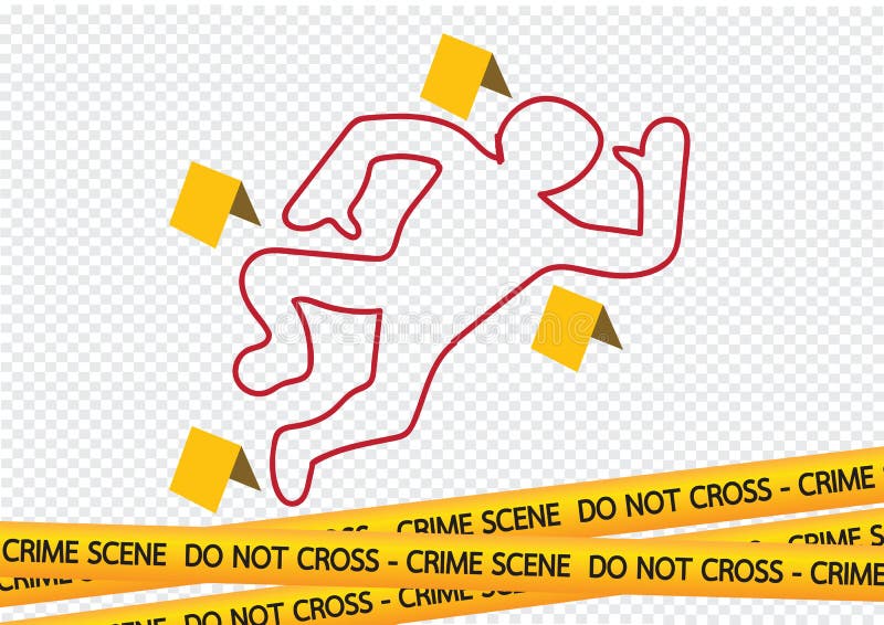 Crime Scene Danger Tapes Illustration Stock Vector - Illustration of ...