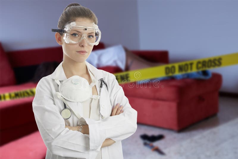 CRIME SCENE - Forensic Doctor Stock Image - Image of attack, doctor ...