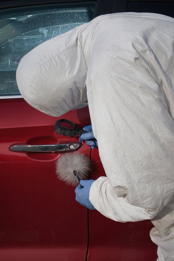 Developing of Fingerprints on Suspected Crime White Car in Police ...