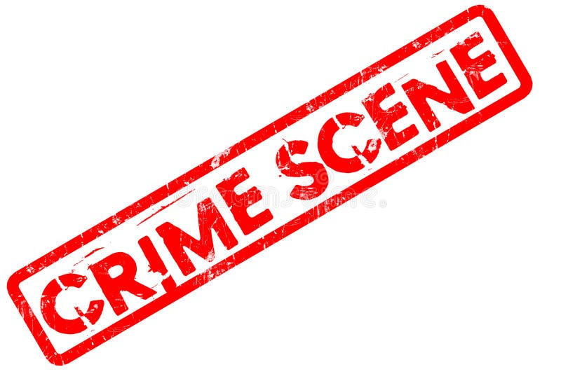 Crime Scene - Rubber Stamp on White Background Stock Illustration ...