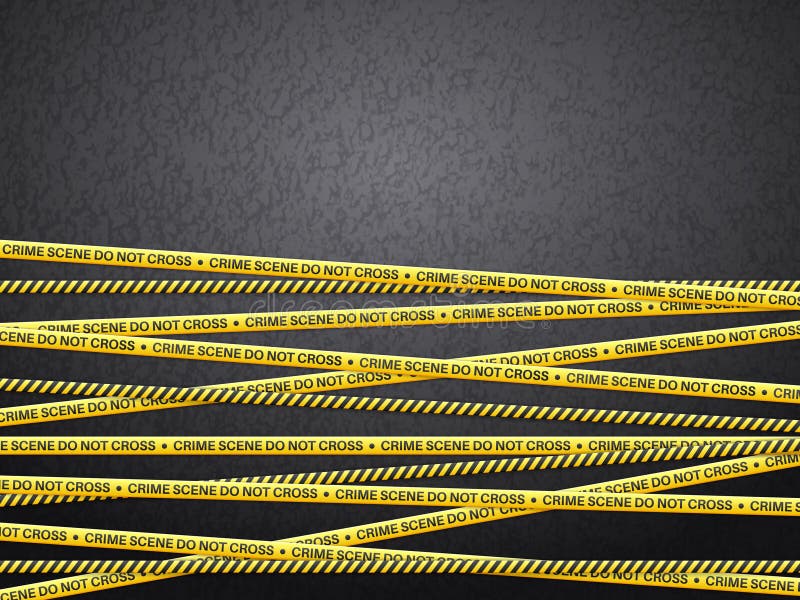 Crime Scene Tape on Asphalt Background Stock Image - Image of plastic ...