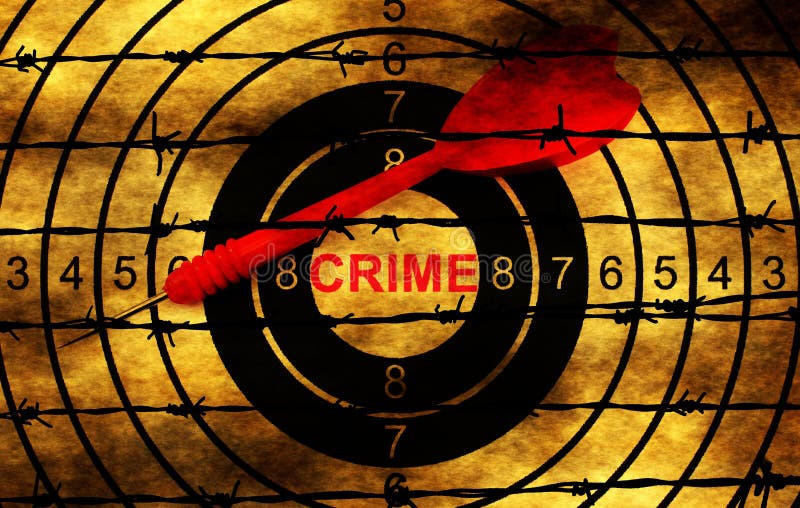 Crime Target Concept on Barbwire Stock Illustration - Illustration of ...