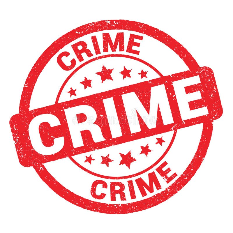 CRIME Text Written on Red Stamp Sign Stock Illustration - Illustration ...