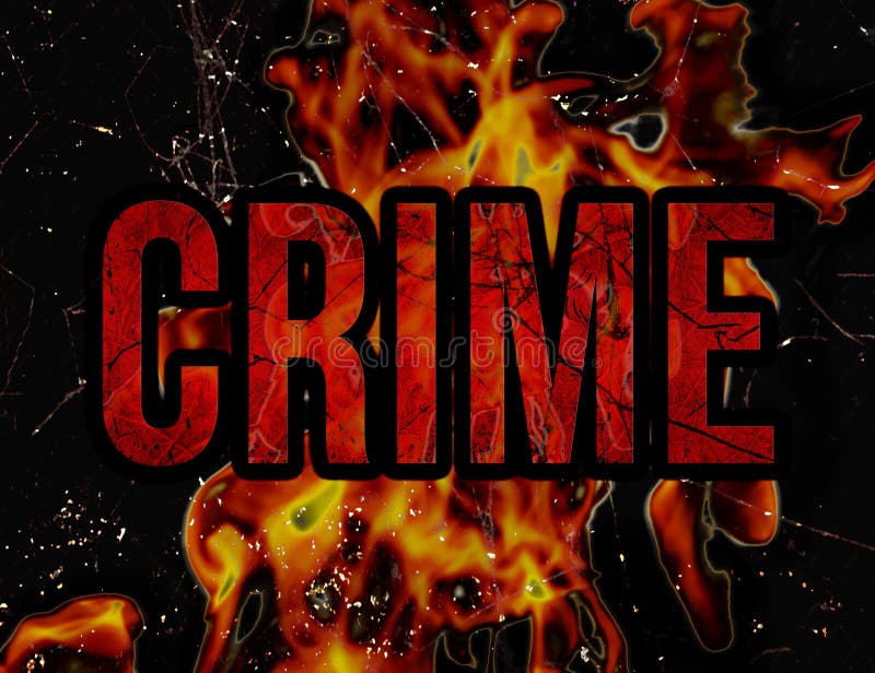 Crime Typographic Concept Background Stock Illustration - Illustration ...