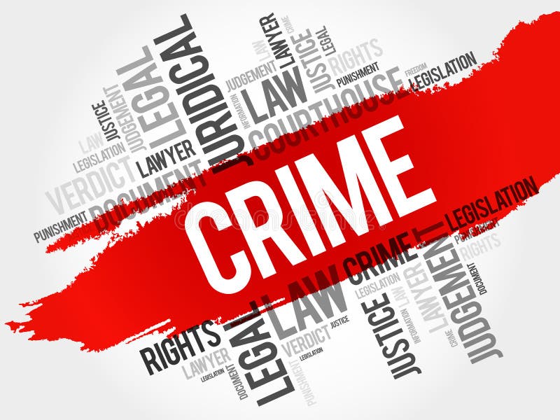 CRIME word cloud stock illustration. Illustration of protect - 200157609