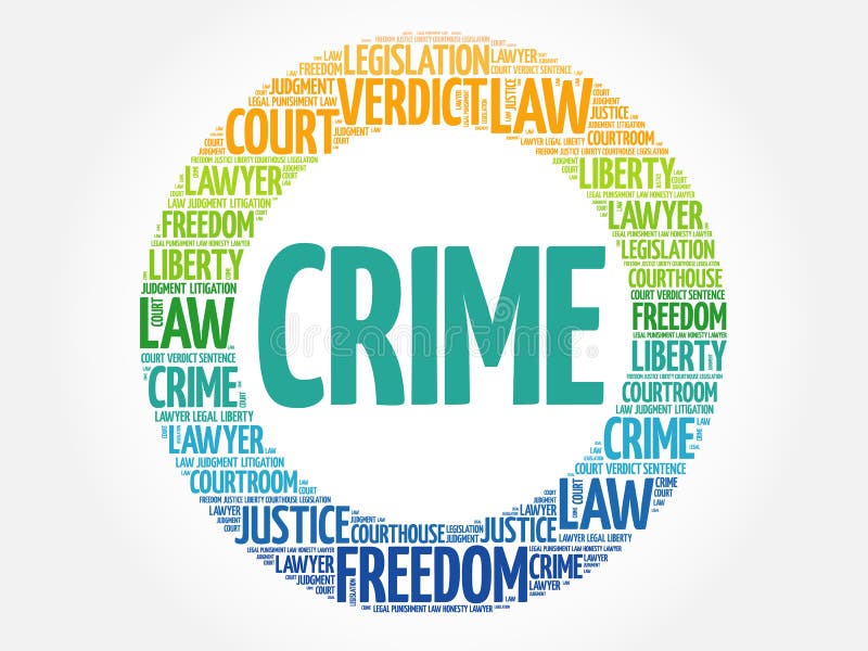 Crime word cloud stock illustration. Illustration of arrest - 199449703