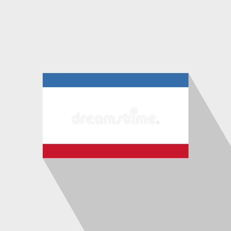 Crimea Flag Long Shadow Design Vector Stock Vector - Illustration of ...
