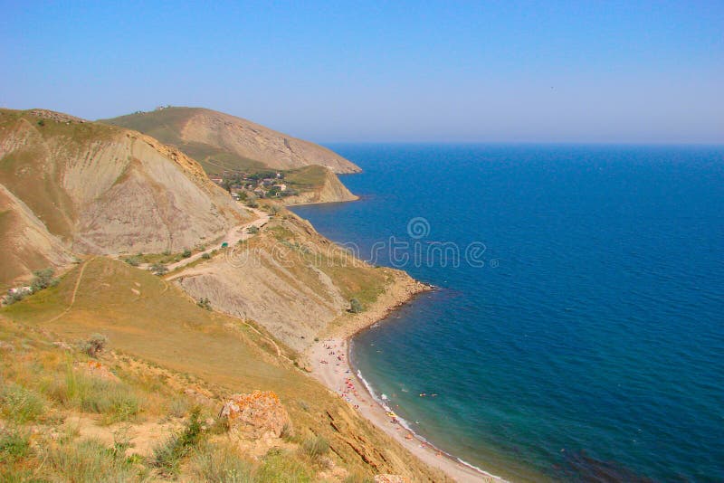 Crimea Landscape with Black Sea Coast. Nature Composition Stock Image ...
