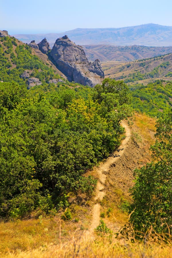 Crimea mountain landscape stock image. Image of dusk - 58068993