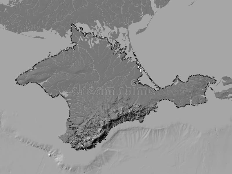 Crimea, Ukraine. Bilevel. No Legend Stock Illustration - Illustration ...