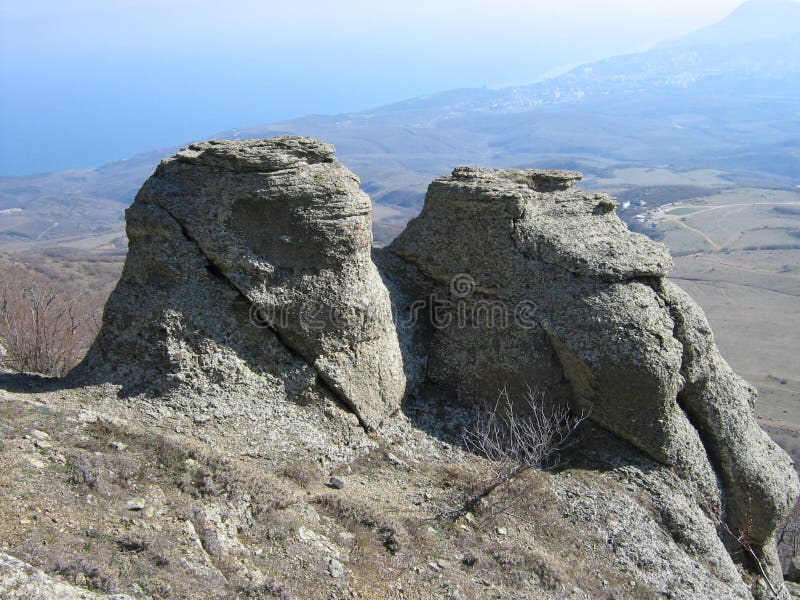 Crimean mountains. stock image. Image of spring, badlands - 44924053