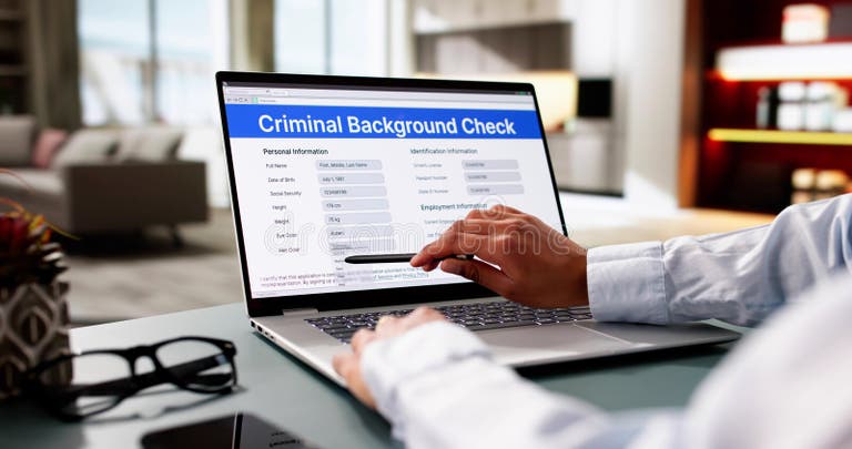 Criminal Background Check Application Form Stock Image - Image of ...