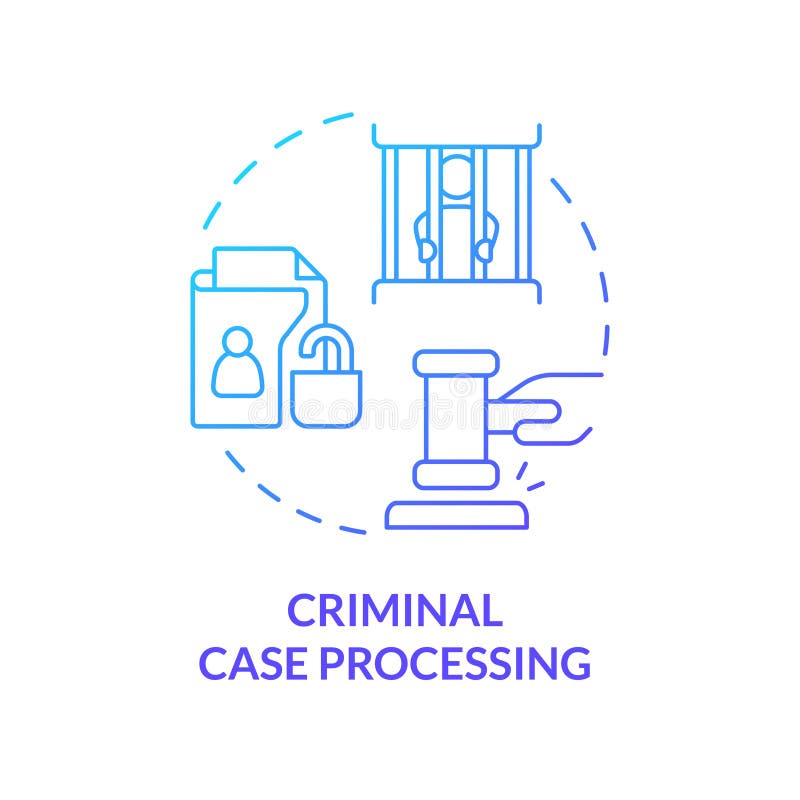 Criminal Case Processing Blue Gradient Concept Icon Stock Illustration ... Criminal Case Processing Blue Gradient Concept Icon Stock Illustration ...