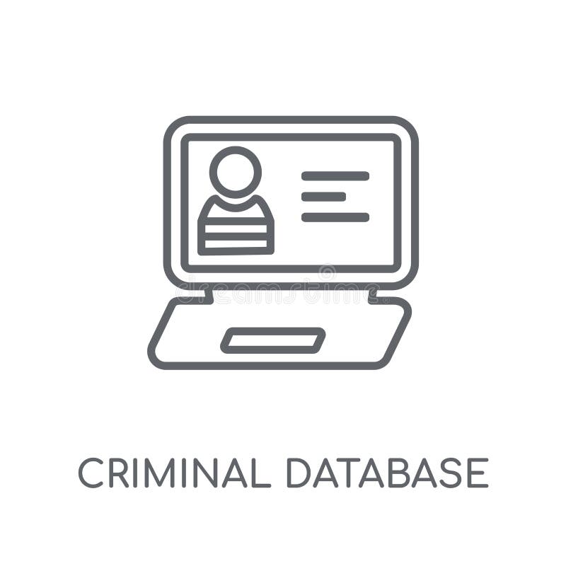 Criminal Database Linear Icon. Modern Outline Criminal Database Stock ...