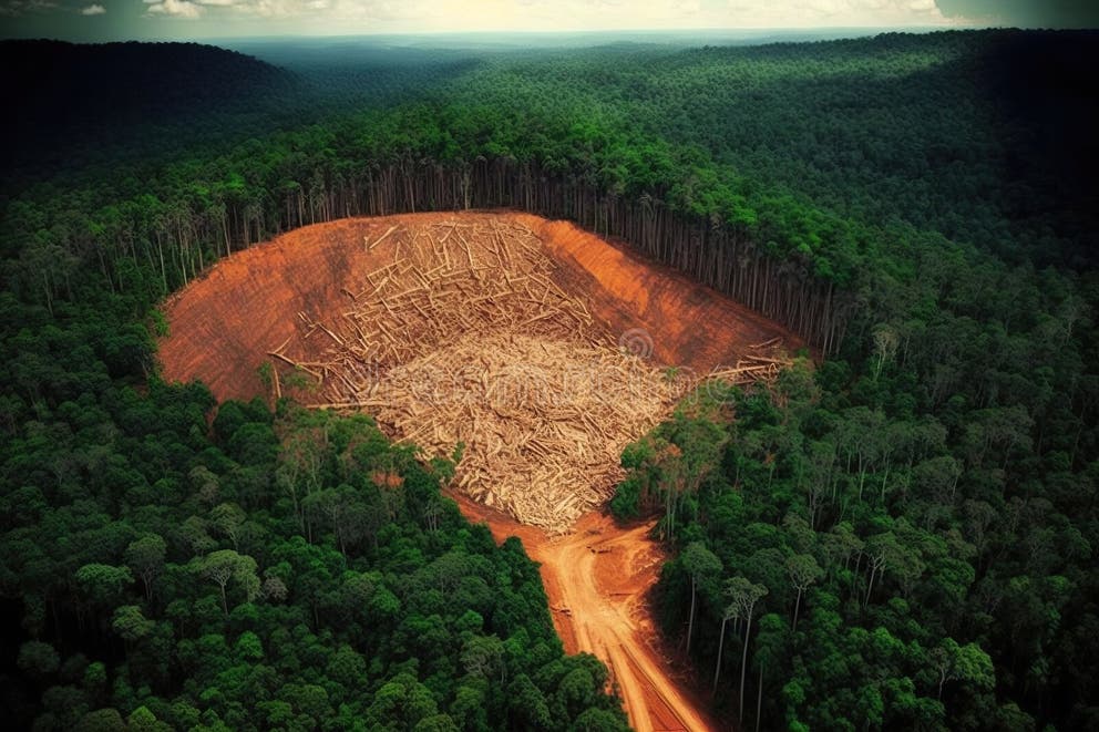 Criminal Deforestation of the Rainforest, Concept of Environmental ...