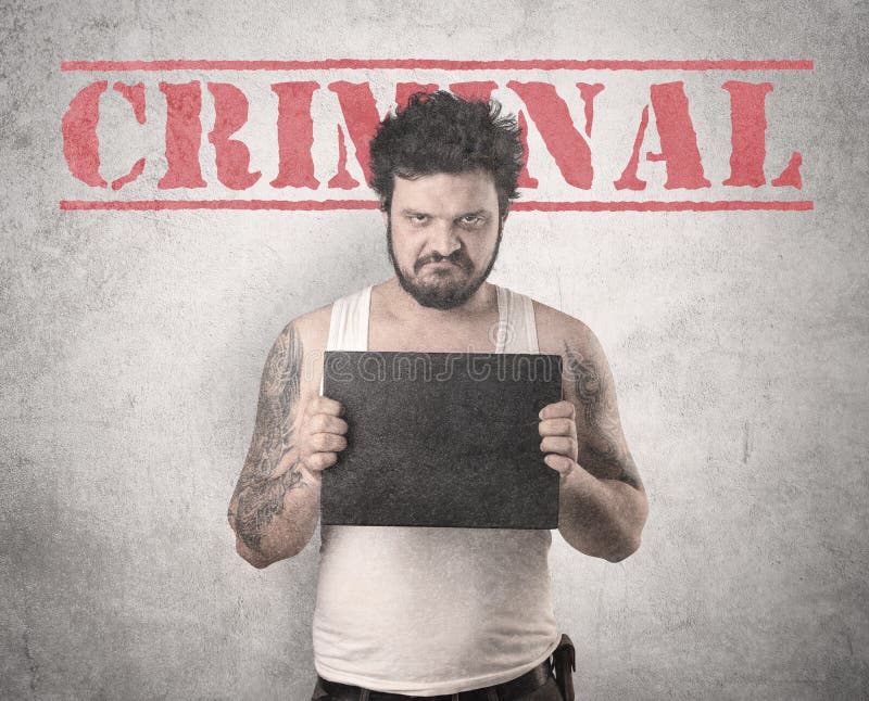 Criminal man offender. stock image. Image of infraction - 98094849