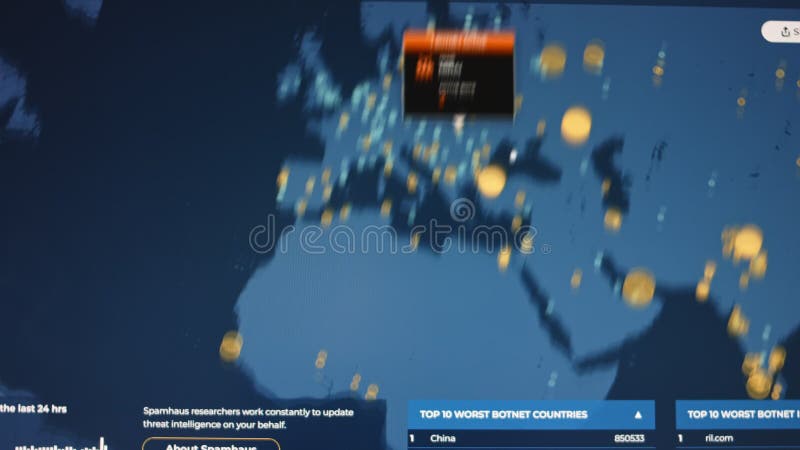 Criminal Hacker Using Computer Pointing To a World Map for Organizing ...