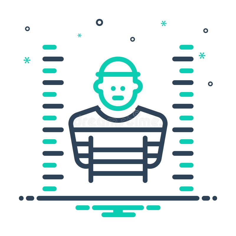 Mix Icon for Criminal, Offender and Culprit Stock Vector - Illustration ...