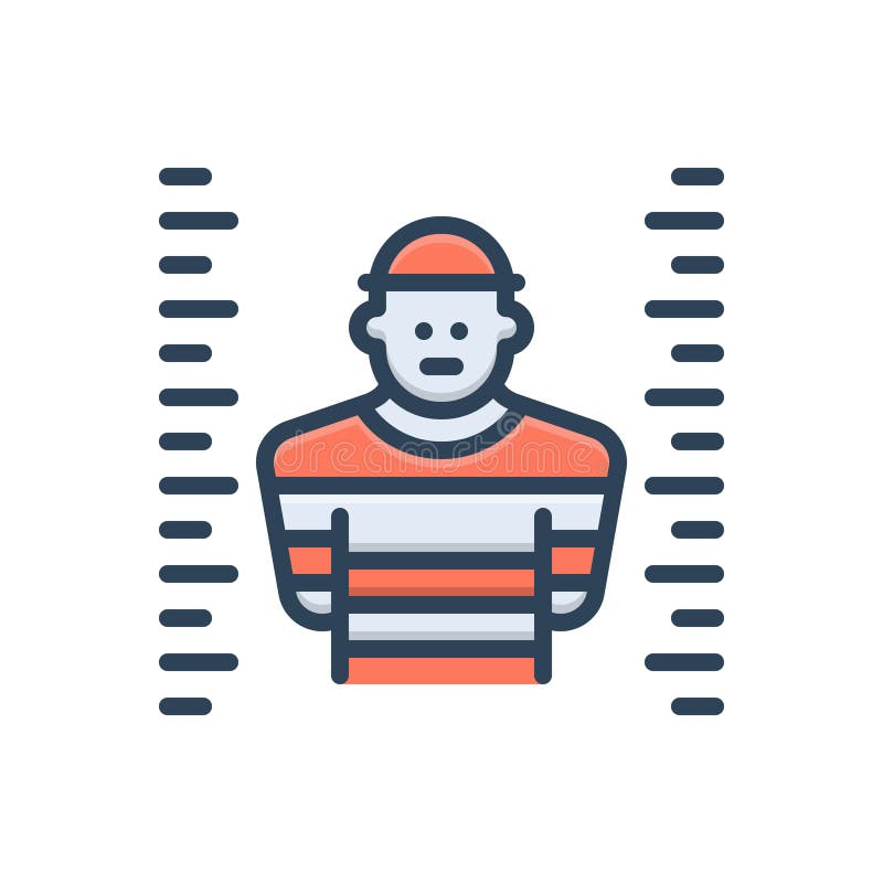 Color Illustration Icon for Criminal, Offender and Culprit Stock Vector ...