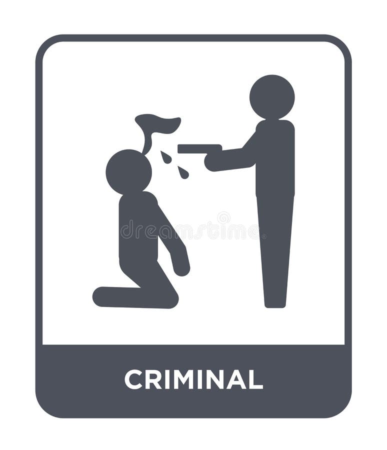 Criminal Icon on White Background. Simple Element Illustration from Law ...