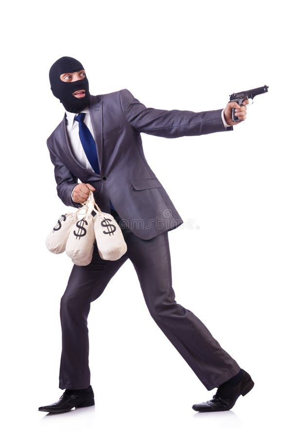 The Criminal Man on the White Stock Image - Image of isolated, mafia ...