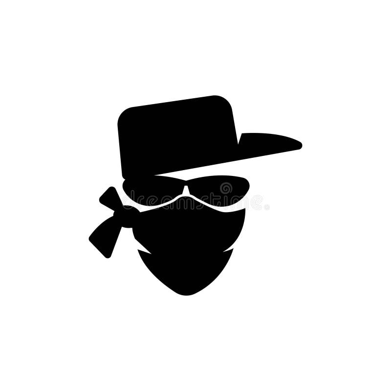 Criminal Mask and Bandit Icon, Logo Vector Design Stock Vector ...