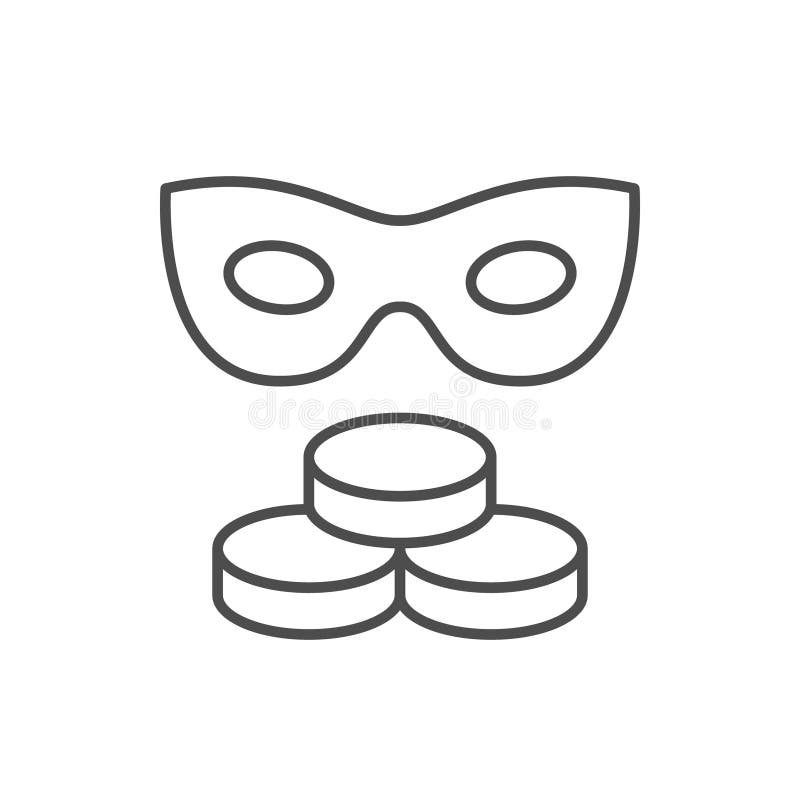 Criminal Money Line Outline Icon Stock Vector - Illustration of line ...