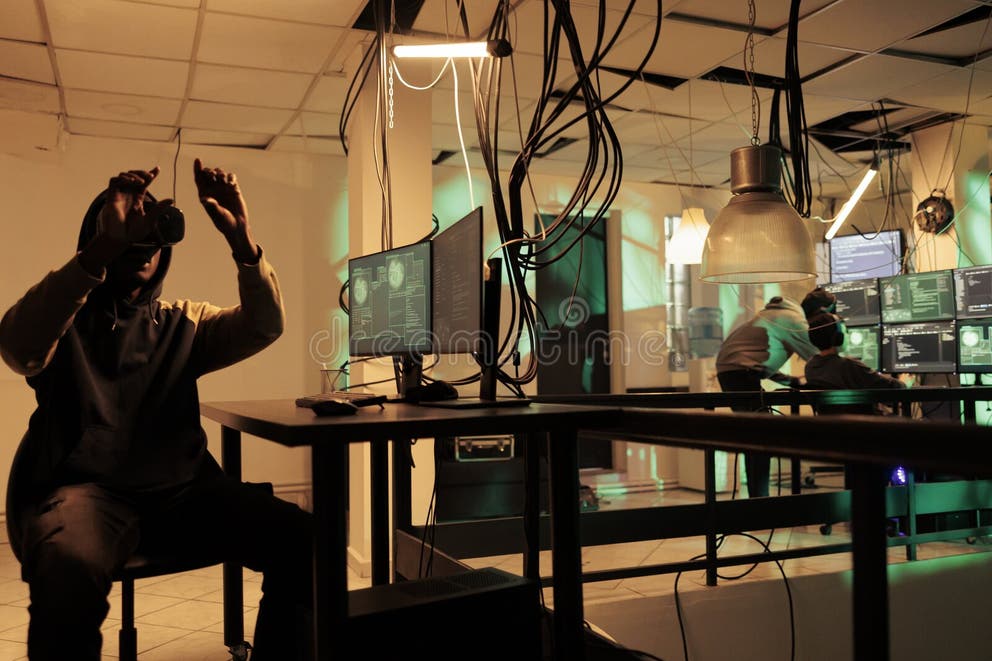 Criminal Programming Computer Virus Program in Vr Helmet Stock Photo - Image of hacking, virtual ...