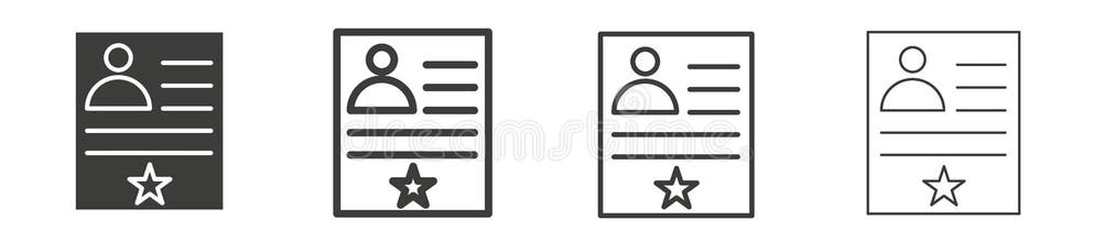 Criminal Record Icon Vector Set on White Background Stock Vector ...