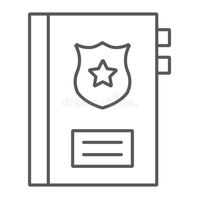 Criminal Record Glyph Icon, Note and Law, Police Report Sign, Vector ...