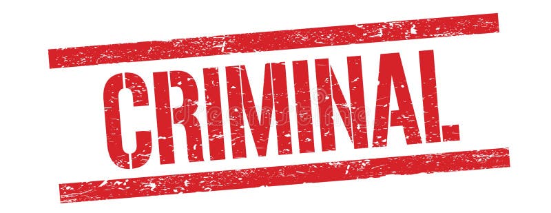 CRIMINAL Text on Red Vintage Lines Stamp Stock Illustration ...