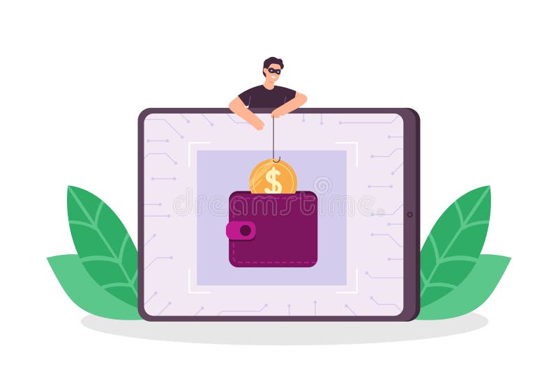 Criminal and Thief Hacking Computer and Stealing Data and Money Stock ...