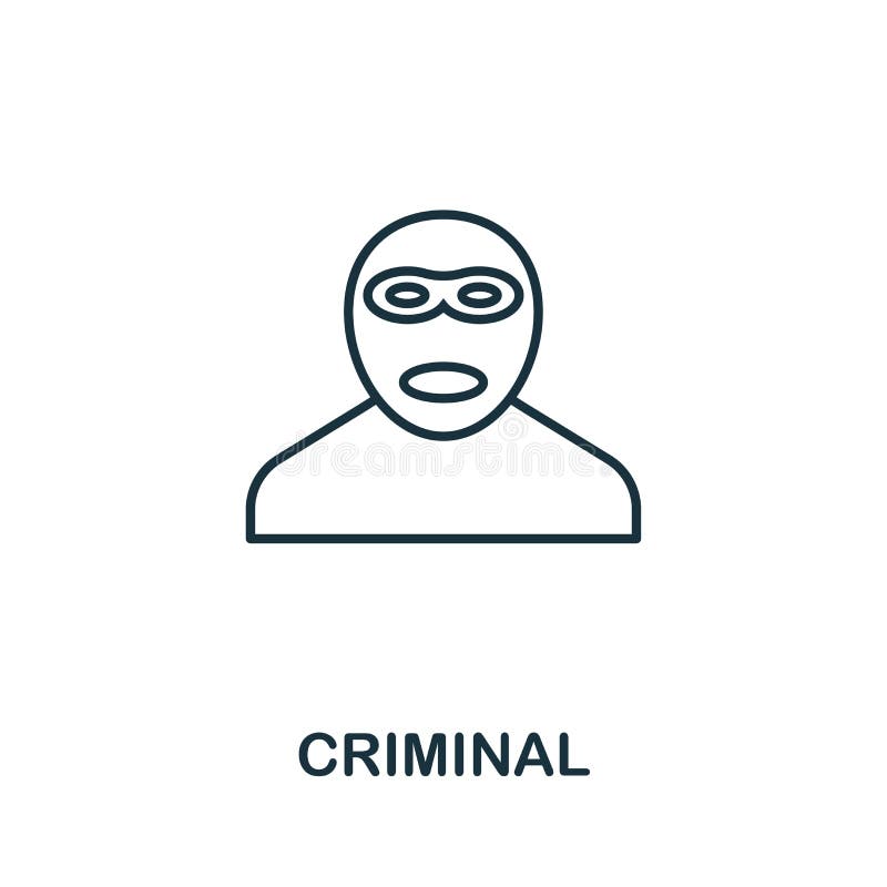 Criminal Icon. Premium Style Design from Security Icon Collection. UI and UX. Pixel Perfect ...