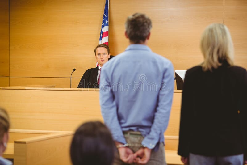Criminal Waiting for Courts Ruling Stock Photo - Image of court ...