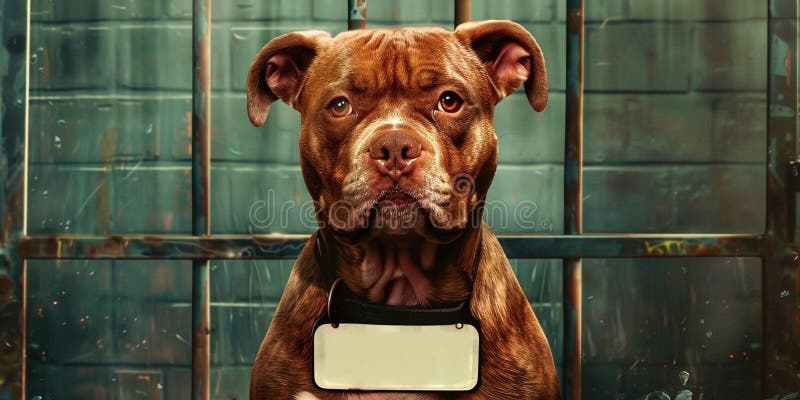 A Criminal is Wanted, a Dog with an Empty Plate in Its Paws Stock Photo ...