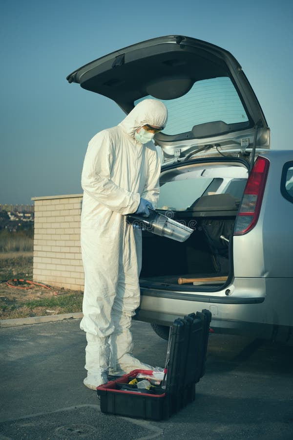 CSI - Technician Working with Special Micro Particles Filtering Vacuum ...